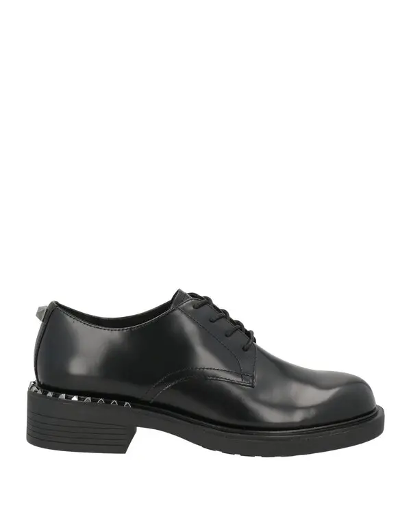 Ash Leather Derby Shoes With Stud Detailing