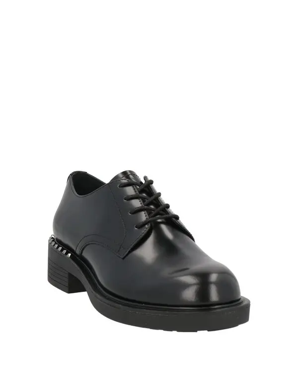 Ash Leather Derby Shoes With Stud Detailing