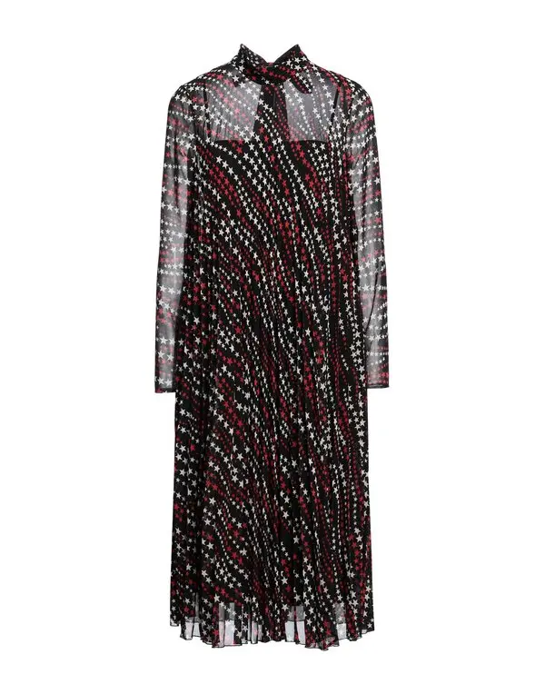 Red Valentino Pleated Midi Shirt Dress