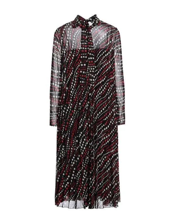 Red Valentino Pleated Midi Shirt Dress