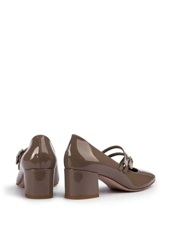 LE SILLA 50mm Danielle Patent-leather Pumps - Brown