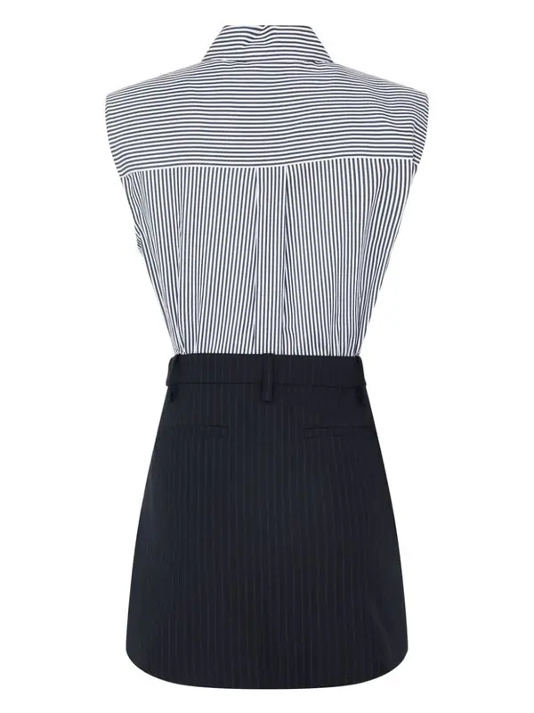 Simkhai Graham Contrast-fabric Mini Dress - Blue