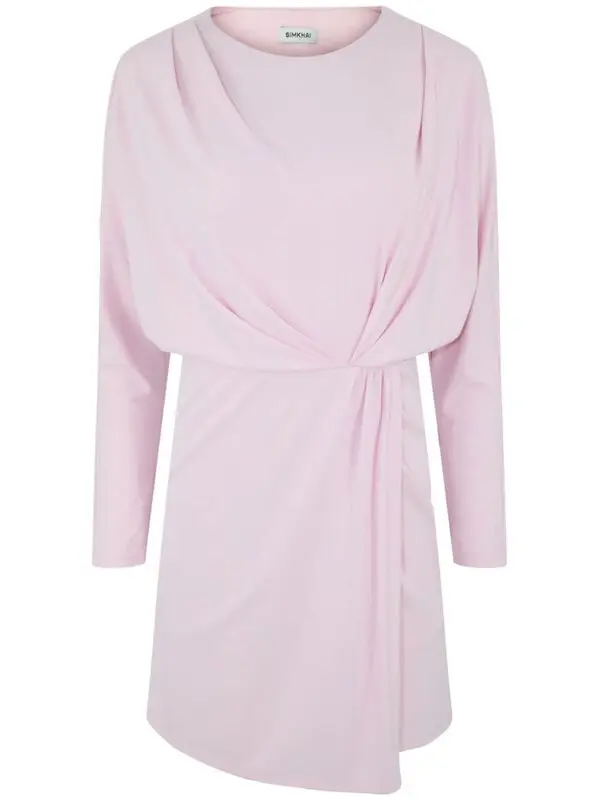 Simkhai Asymmetric Long-sleeve Dress