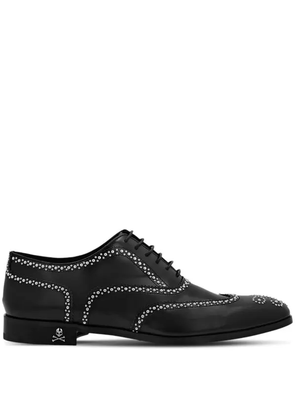 Philipp Plein Studded Leather Lace-up Shoes