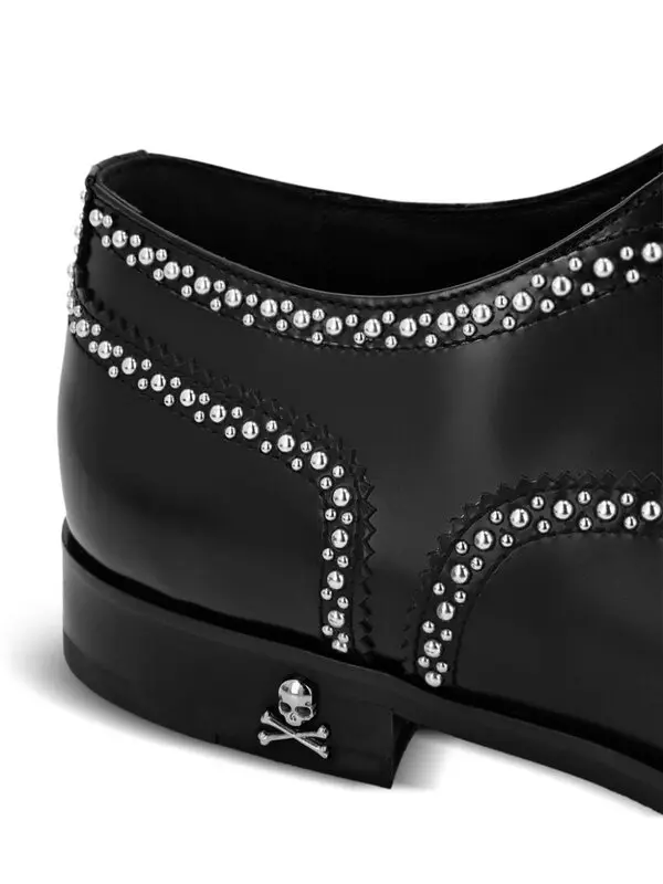 Philipp Plein Studded Leather Lace-up Shoes