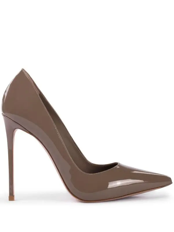 LE SILLA Eva 120mm Patent-leather Pumps - Brown