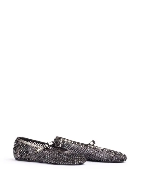 LE SILLA Gilda Crystal-embellished Ballerina Shoes - Silver