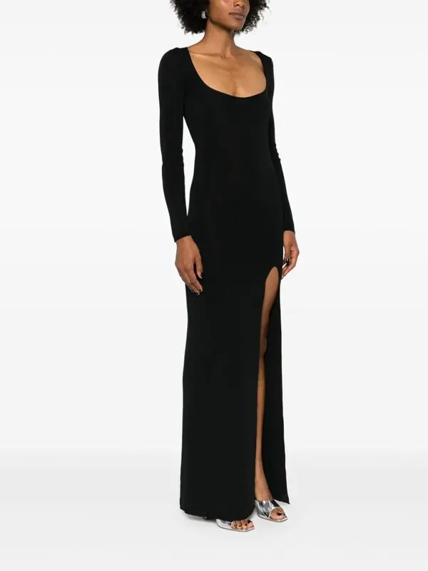 ANA RADU Knitted Maxi Dress - Black