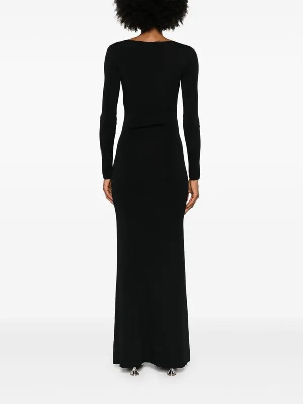 ANA RADU Knitted Maxi Dress - Black