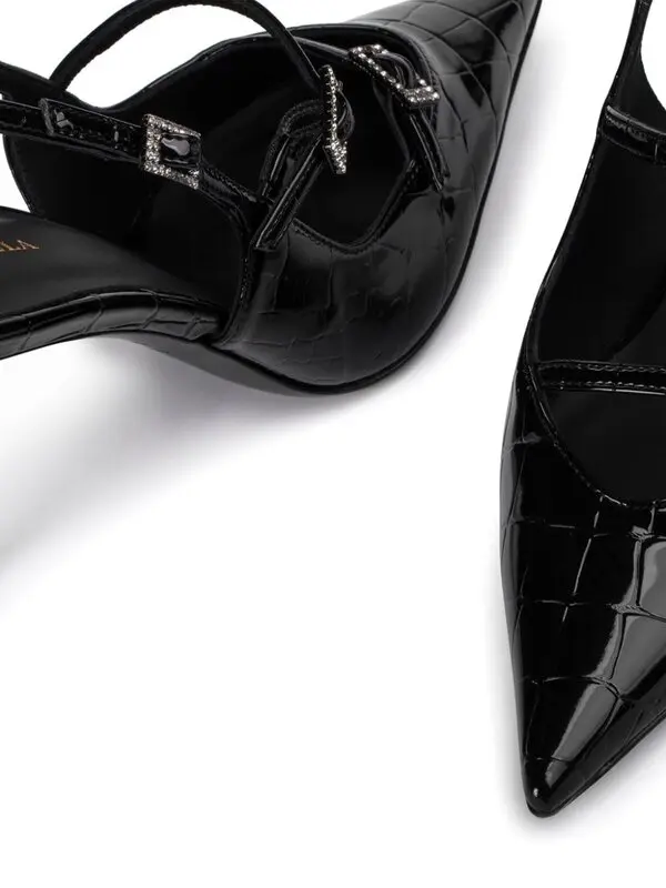 LE SILLA Morgana 80mm Leather Pumps - Black