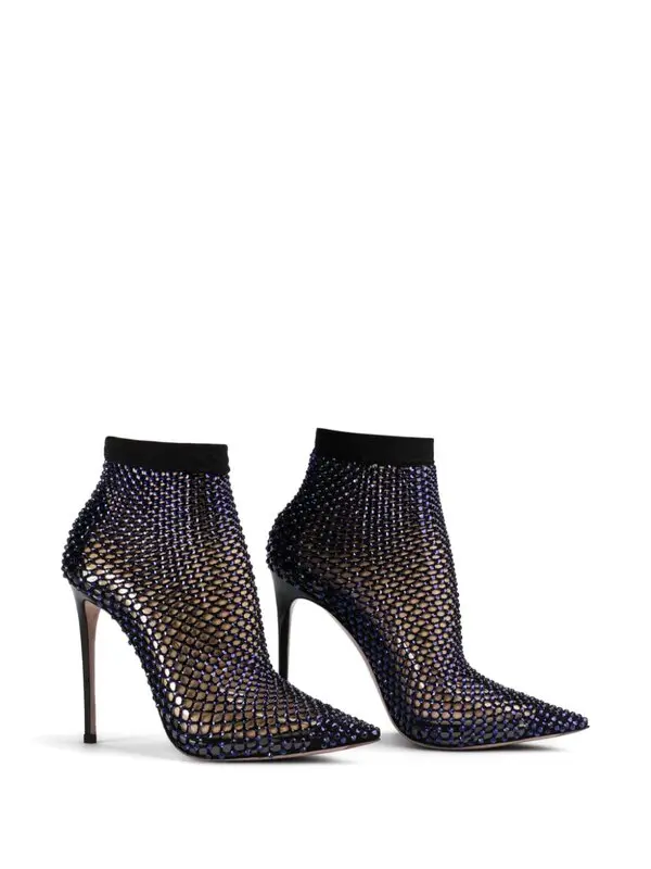 LE SILLA Gilda 120mm Mesh Ankle Boots - Blue
