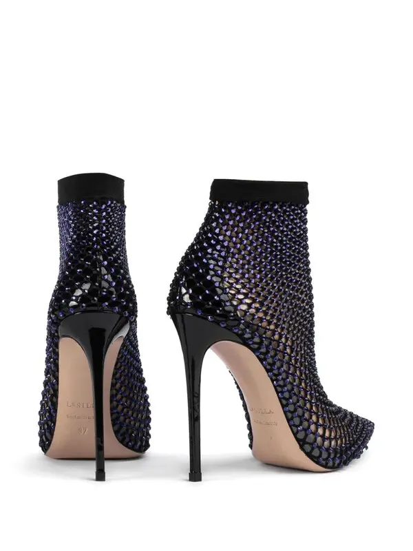 LE SILLA Gilda 120mm Mesh Ankle Boots - Blue