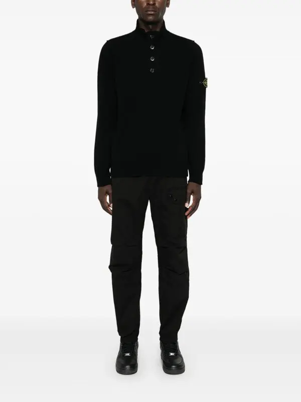 Stone Island Compass Badge High-neck Jumper - Black