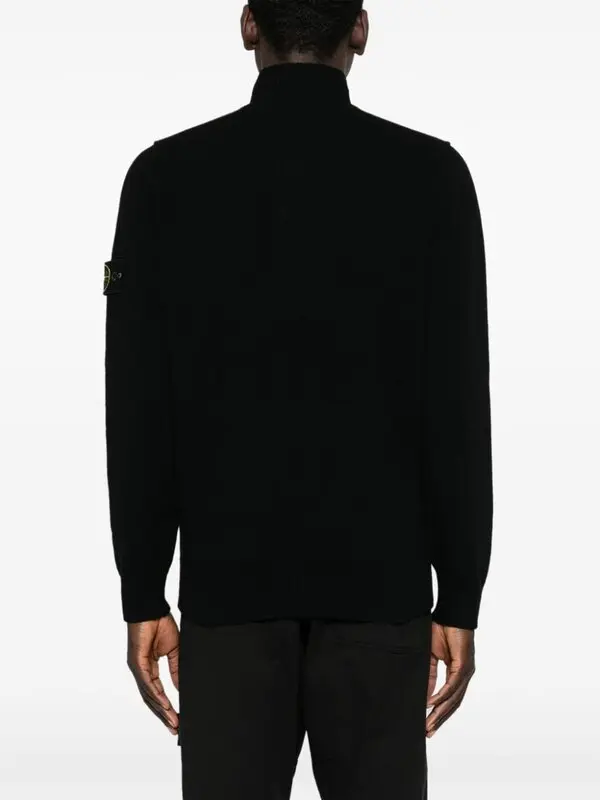 Stone Island Compass Badge High-neck Jumper - Black