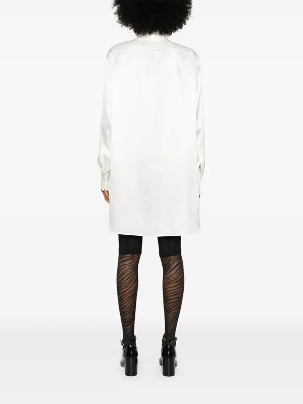 MAISON MARGIELA Silk Satin Shirt - White