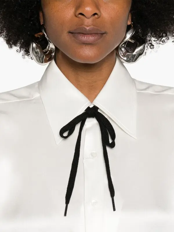 MAISON MARGIELA Silk Satin Shirt - White