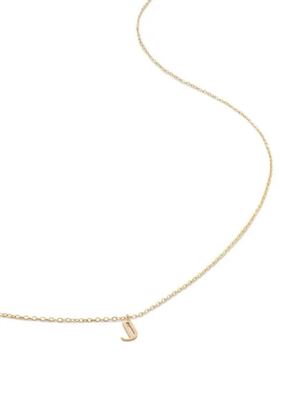 Monica Vinader 14kt Yellow Initial 'j' Necklace - Gold