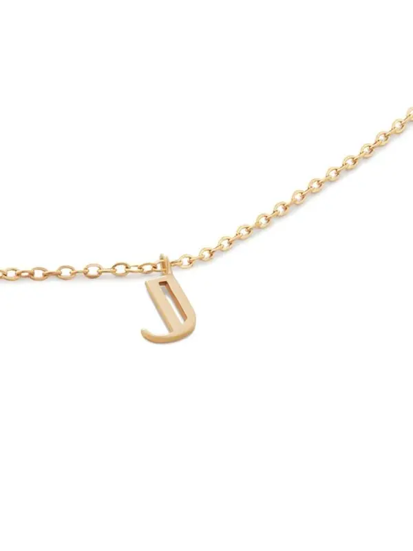 Monica Vinader 14kt Yellow Initial 'j' Necklace - Gold
