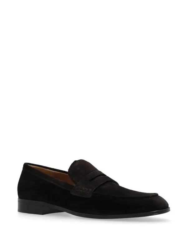 GIANVITO ROSSI George Penny-slot Suede Loafers - Brown