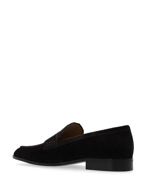GIANVITO ROSSI George Penny-slot Suede Loafers - Brown