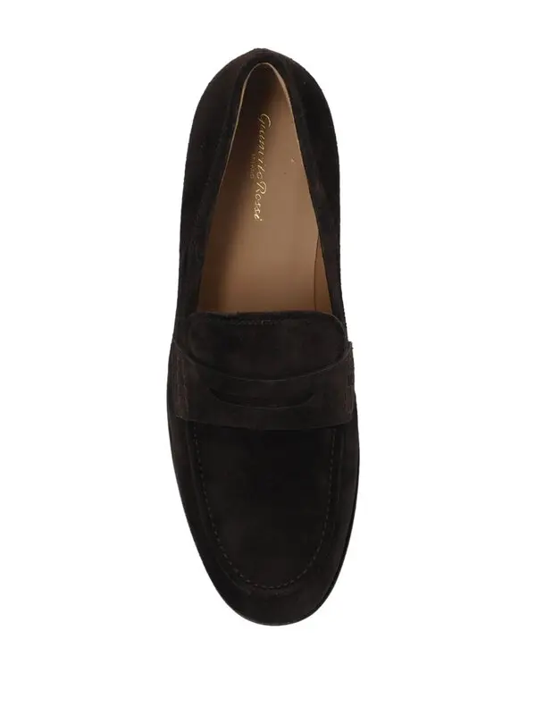 GIANVITO ROSSI George Penny-slot Suede Loafers - Brown