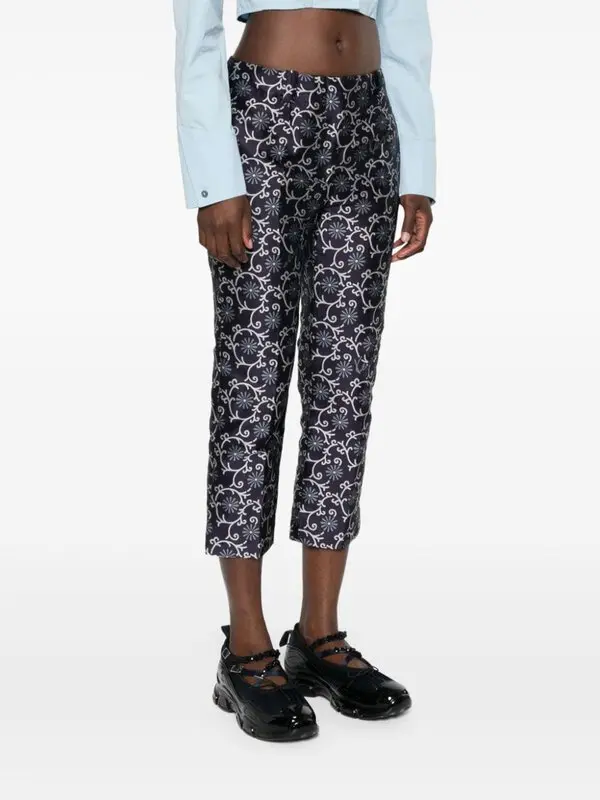 Kenzo Marguerite Jacquard Cropped Trousers