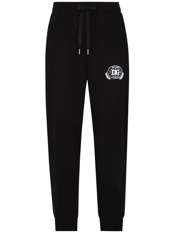 Dolce & Gabbana Flocked-logo Tapered Joggers