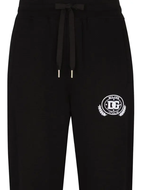 Dolce & Gabbana Flocked-logo Tapered Joggers