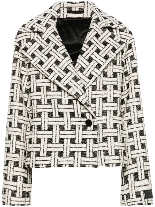 Kenzo Check-pattern Double-breasted Jacket