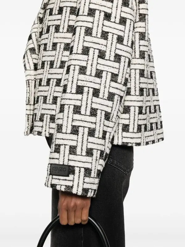 Kenzo Check-pattern Double-breasted Jacket