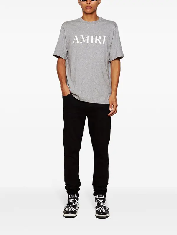 Amiri Core Logo-print Cotton T-shirt - Grey