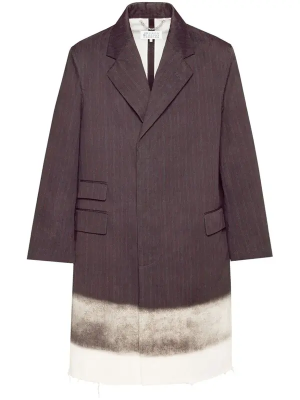 MAISON MARGIELA Trompe L'oeil-print Cotton Coat - Black