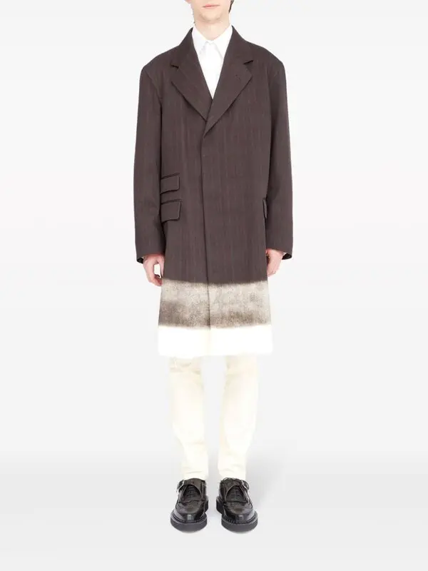MAISON MARGIELA Trompe L'oeil-print Cotton Coat - Black
