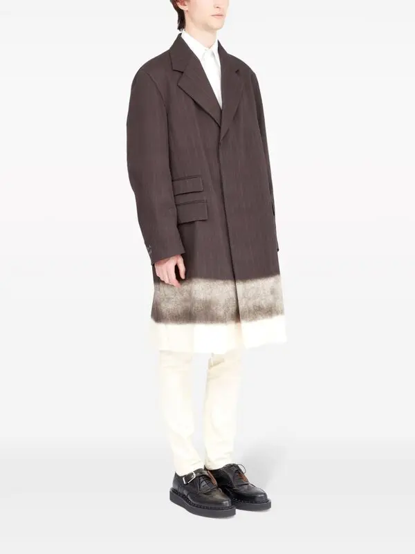 MAISON MARGIELA Trompe L'oeil-print Cotton Coat - Black