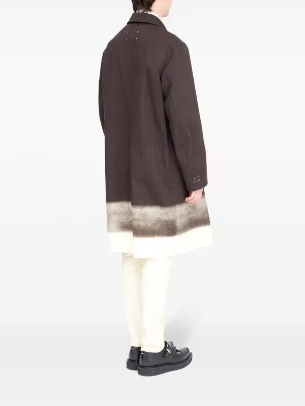 MAISON MARGIELA Trompe L'oeil-print Cotton Coat - Black