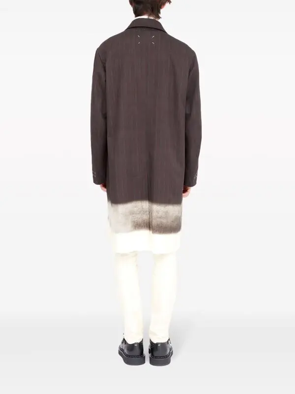 MAISON MARGIELA Trompe L'oeil-print Cotton Coat - Black