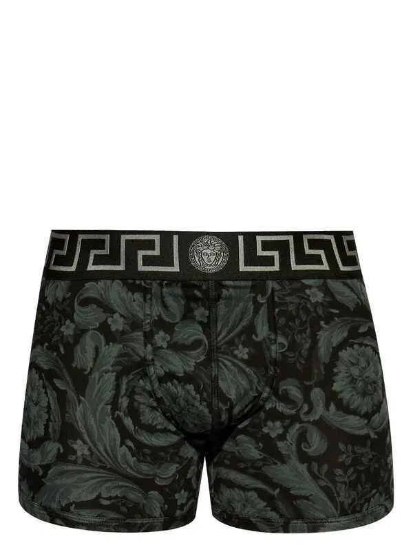 Versace Barocco Stretch-cotton Boxers - Black