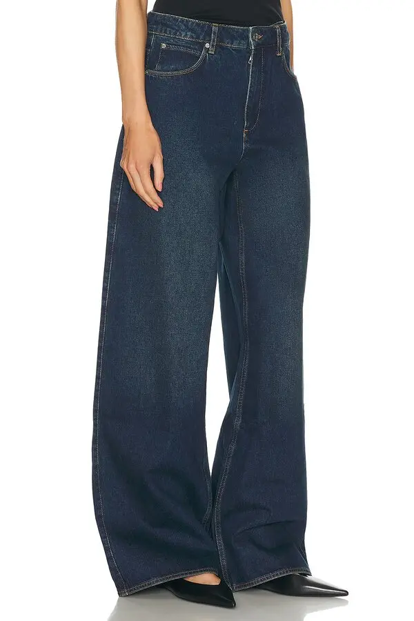 SIR. Stella Wide Leg In Denim-dark