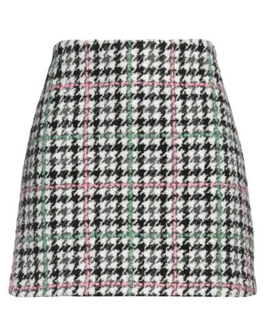 MSGM Houndstooth Tweed Mini Skirt - White