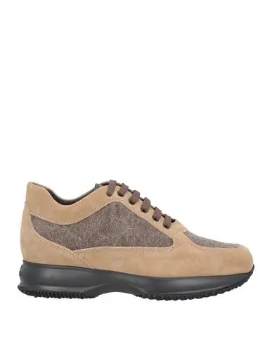 Hogan Leather And Textile Sneakers - Beige