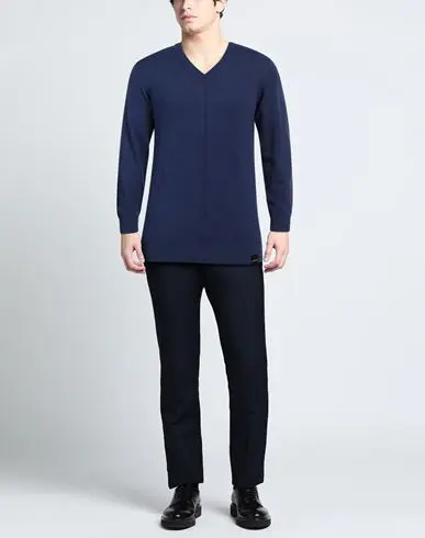 John Richmond Knitted V-neck Sweater - Blue
