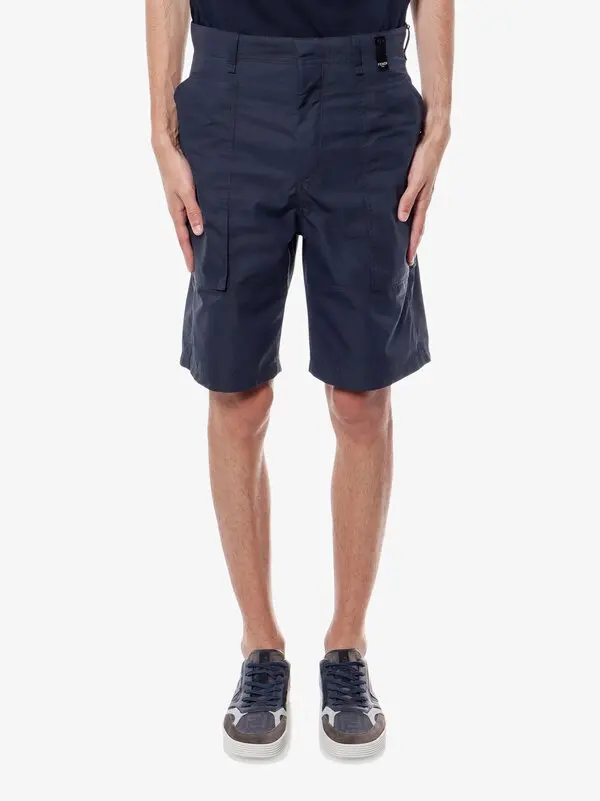 Fendi Cotton Blend Bermuda Shorts With Ff Detail