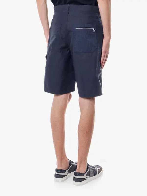 Fendi Cotton Blend Bermuda Shorts With Ff Detail