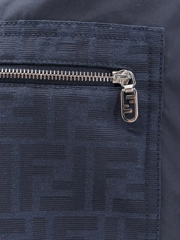 Fendi Cotton Blend Bermuda Shorts With Ff Detail