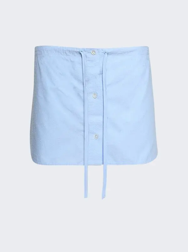 Alexander Wang Drawstring Mini Skort - Chambray Blue