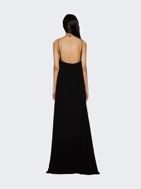 the row backless dress Johanne silk-crepe maxi dress - black