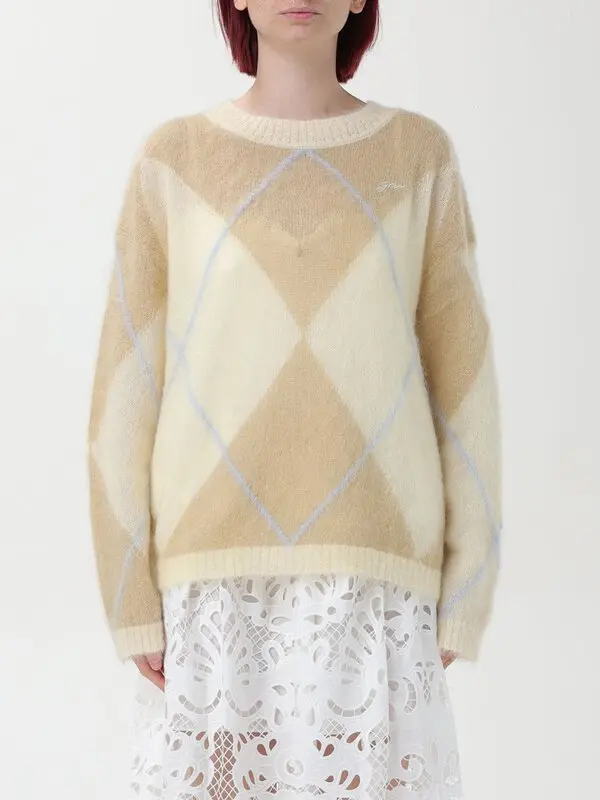 GANNI Argyle Knit Sweater - Multicolor