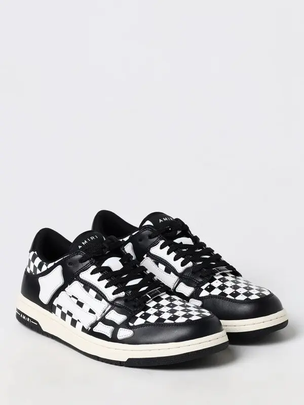 Amiri Checkerboard Bone Runner Sneakers - Black