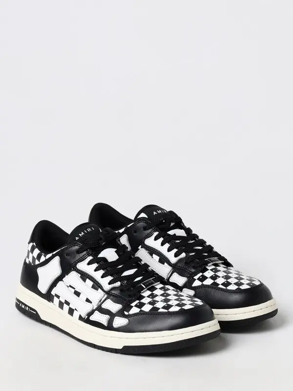 Amiri Checkerboard Bone Runner Sneakers - Black