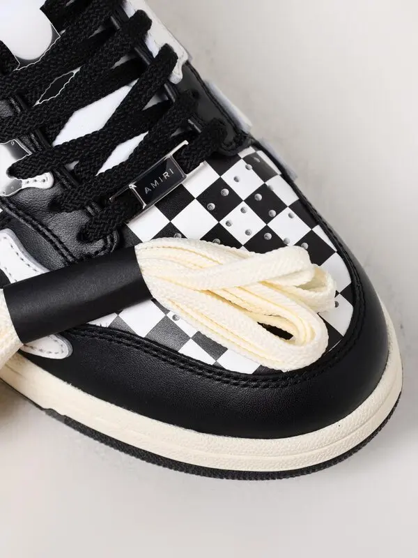 Amiri Checkerboard Bone Runner Sneakers - Black